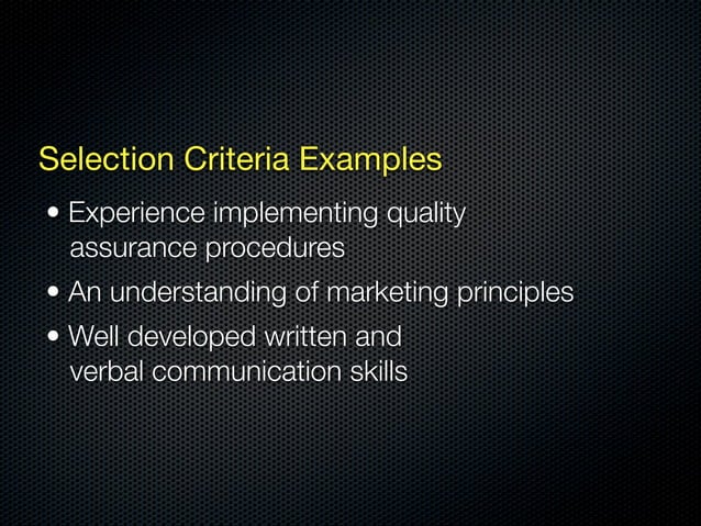 Selection Criteria & Online Designer Identity | PDF | Resume Writing ...