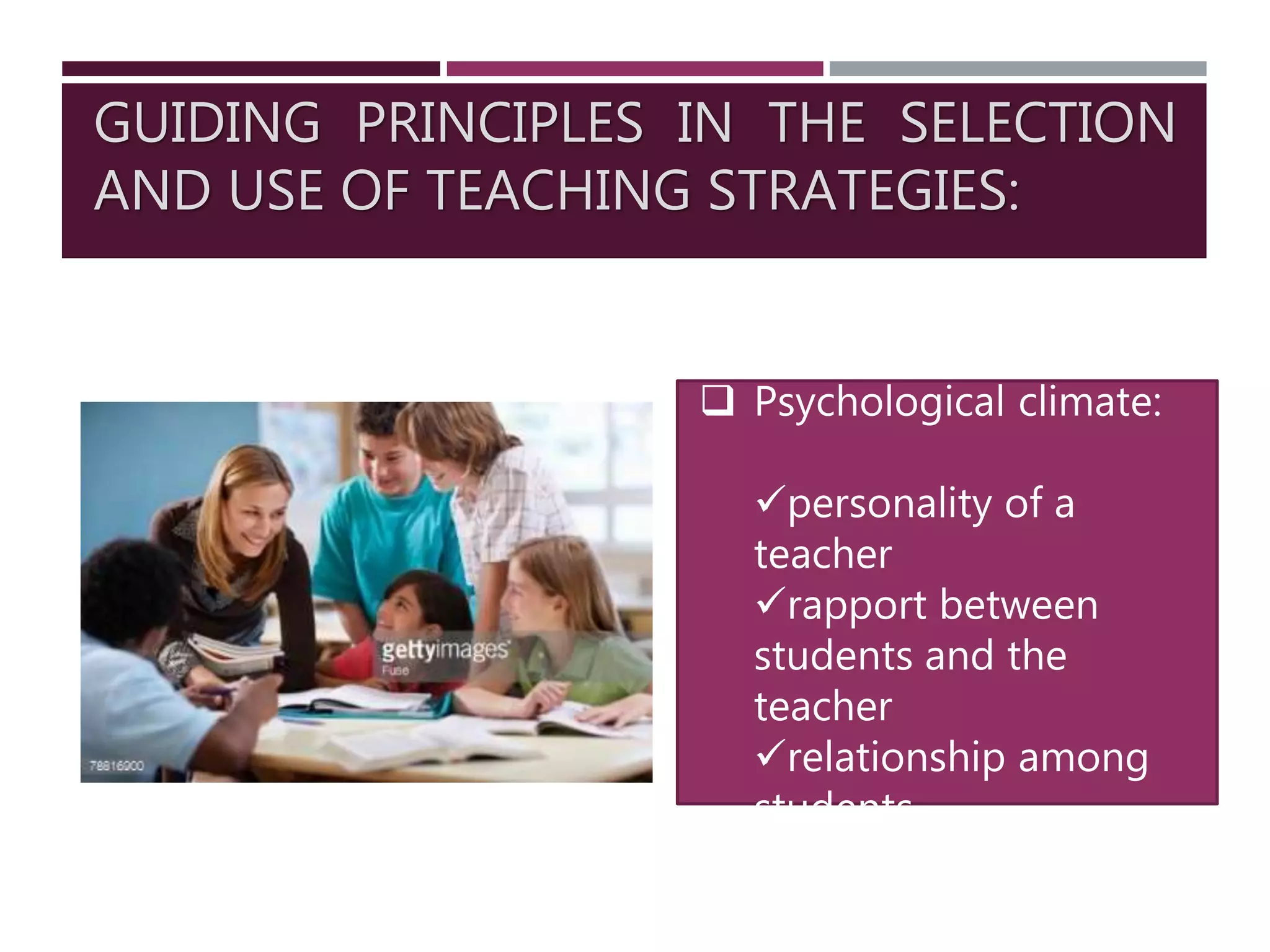 Selection and Use of Teaching Strategies | PPTX
