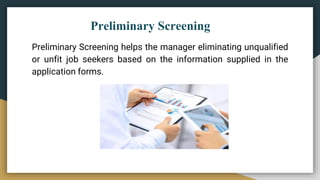 STAFFING- Selection Process | PPTX