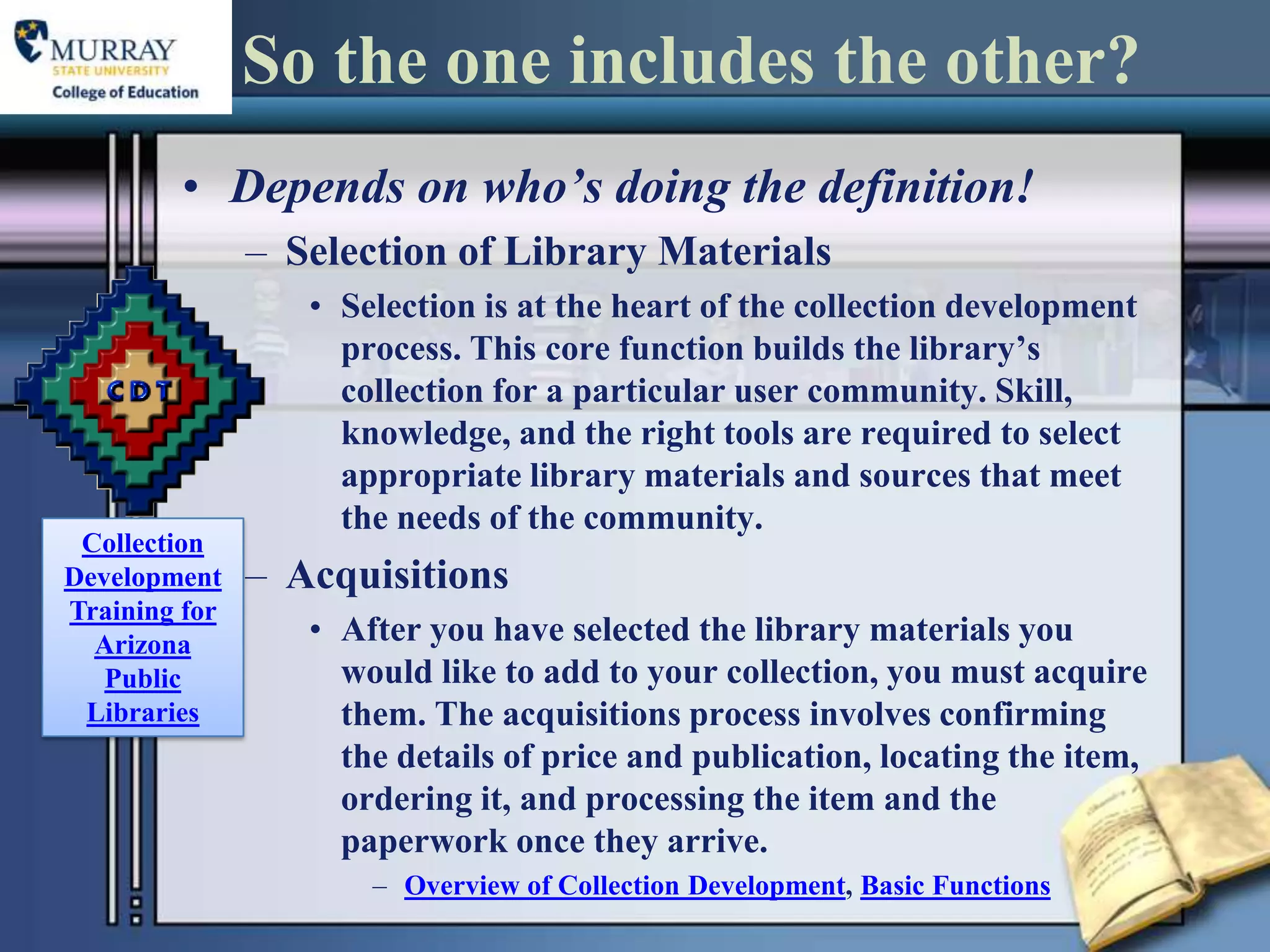 Selection and acquisitions | PPTX