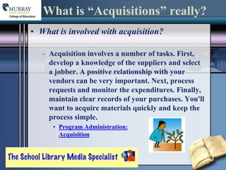 Selection and acquisitions | PPTX
