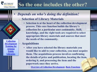 Selection and acquisitions | PPTX