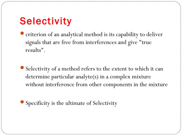 Selection And Calibration Of Analytical Method And Calibration Methods Ppt