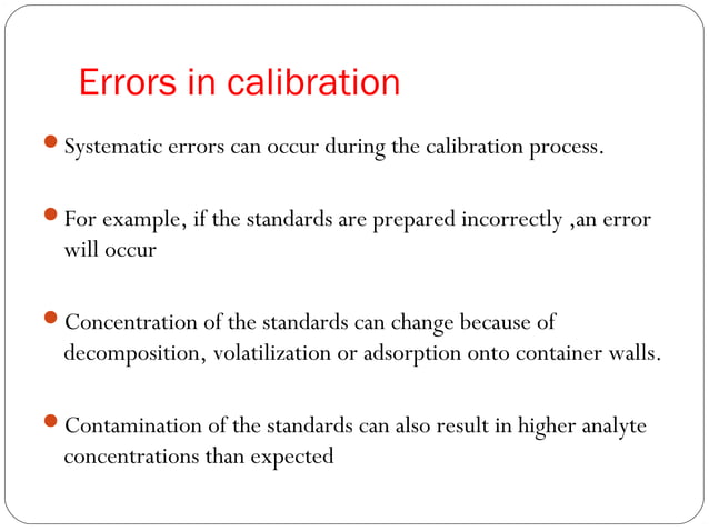 Selection and calibration of analytical method & calibration methods | PPT