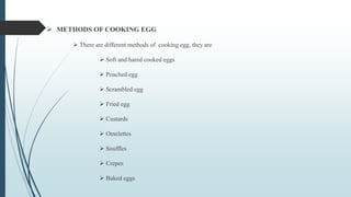 Selection and cooking methods of egg | PPTX