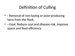 Selection_and_Culling_of_Layers.pptx poultry | PPTX