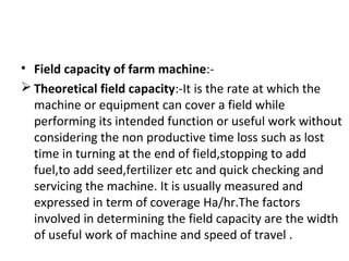 Selection and economics of farm machines and equipments | PPT