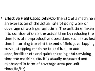 Selection and economics of farm machines and equipments | PPT