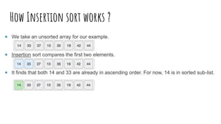 Selection and inserion sort | PPTX | Programming Languages | Computing