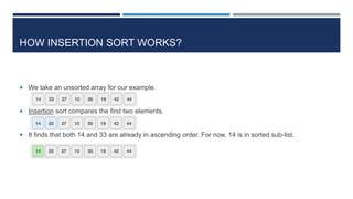 Selection and insertion sort | PPTX