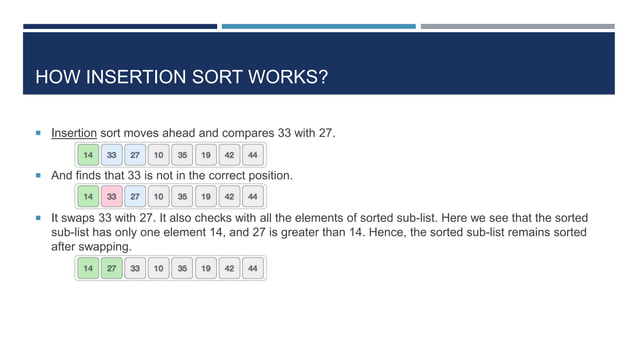 Selection and insertion sort | PPTX