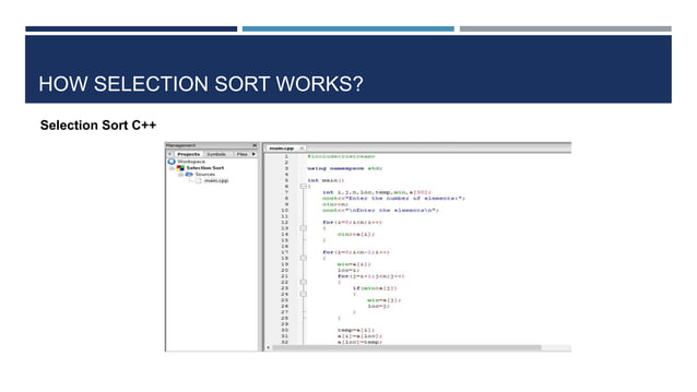 Selection and insertion sort | PPTX