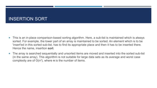 Selection and insertion sort | PPT