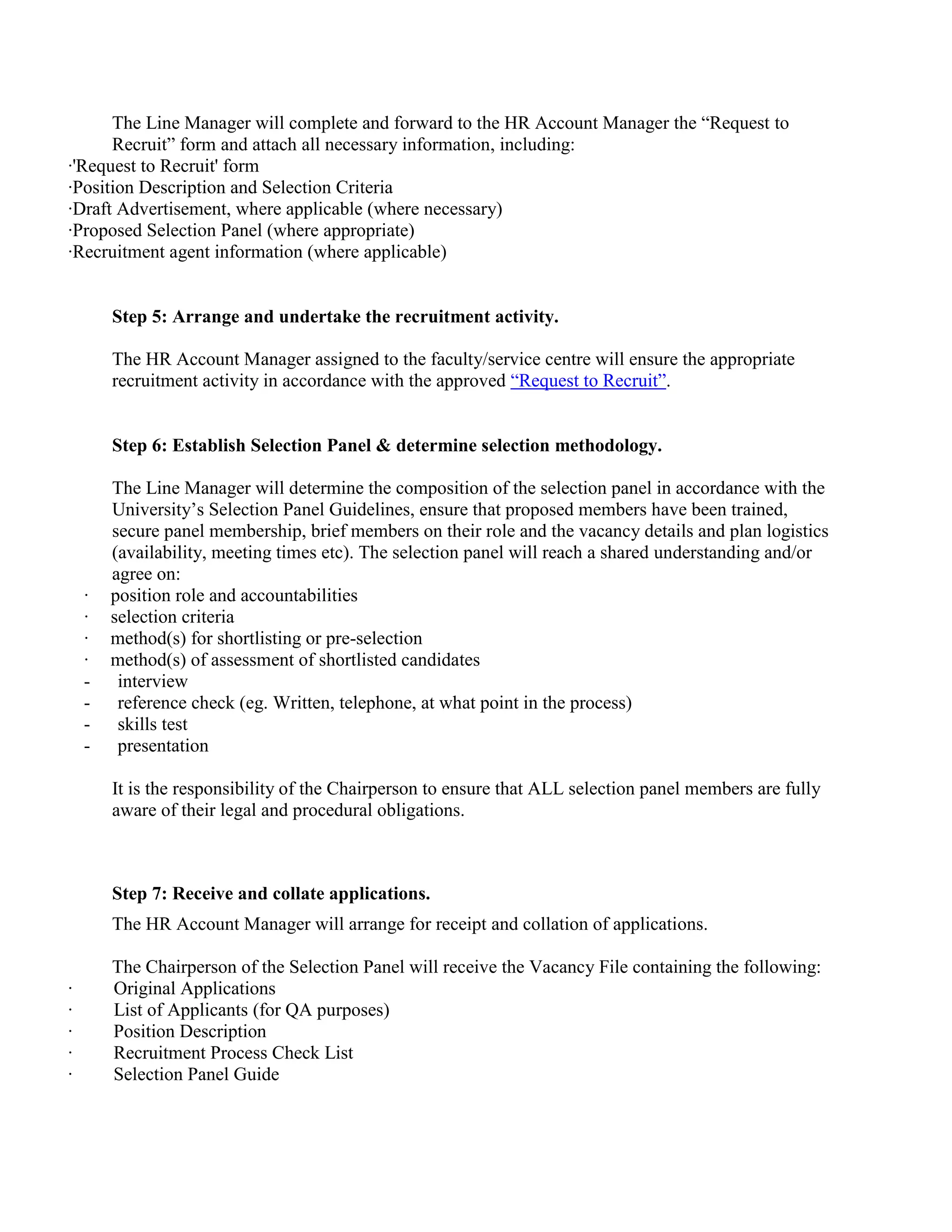 Selection and interviewing | DOCX