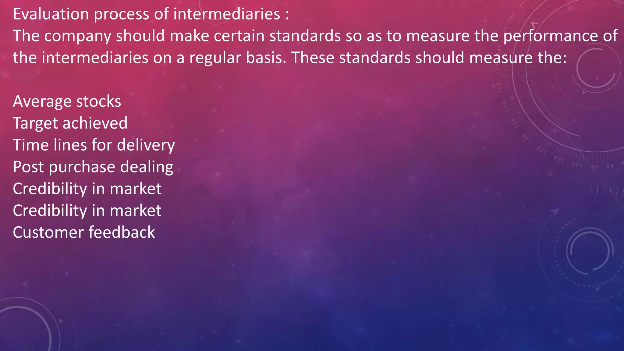 Selection and management of intermediaries | PPTX