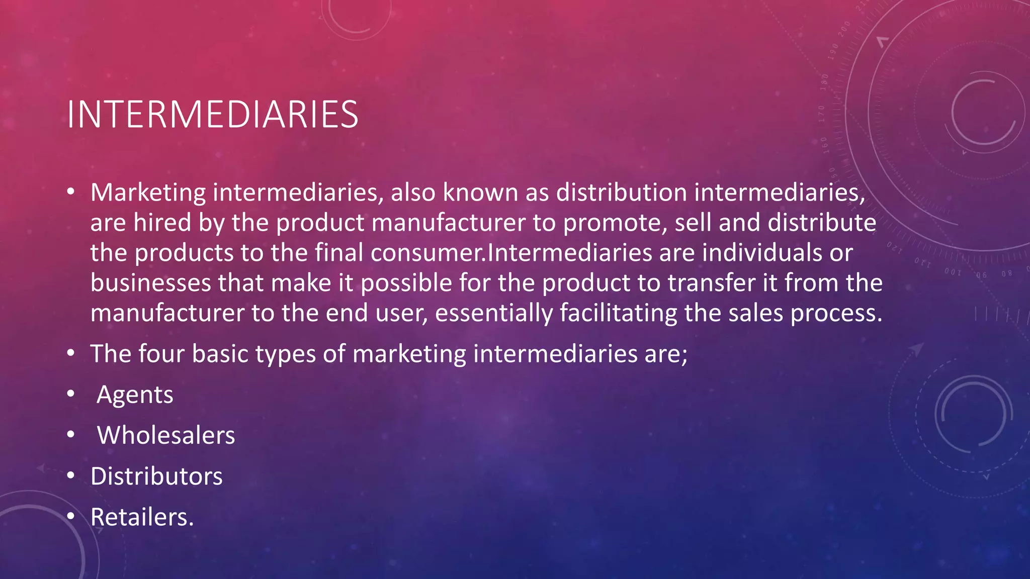 Selection and management of intermediaries | PPTX