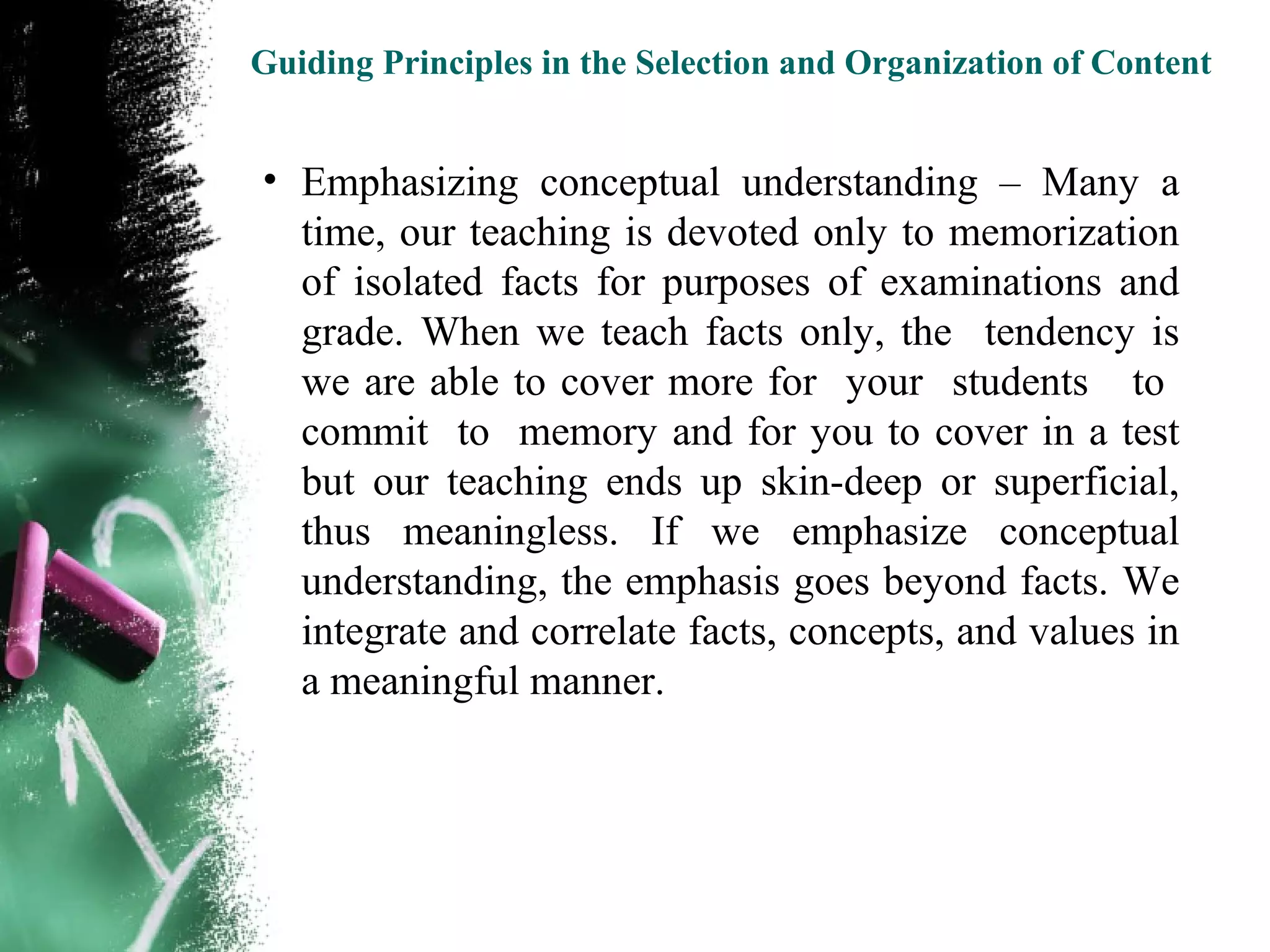 Selection and Organization of Content | PPT