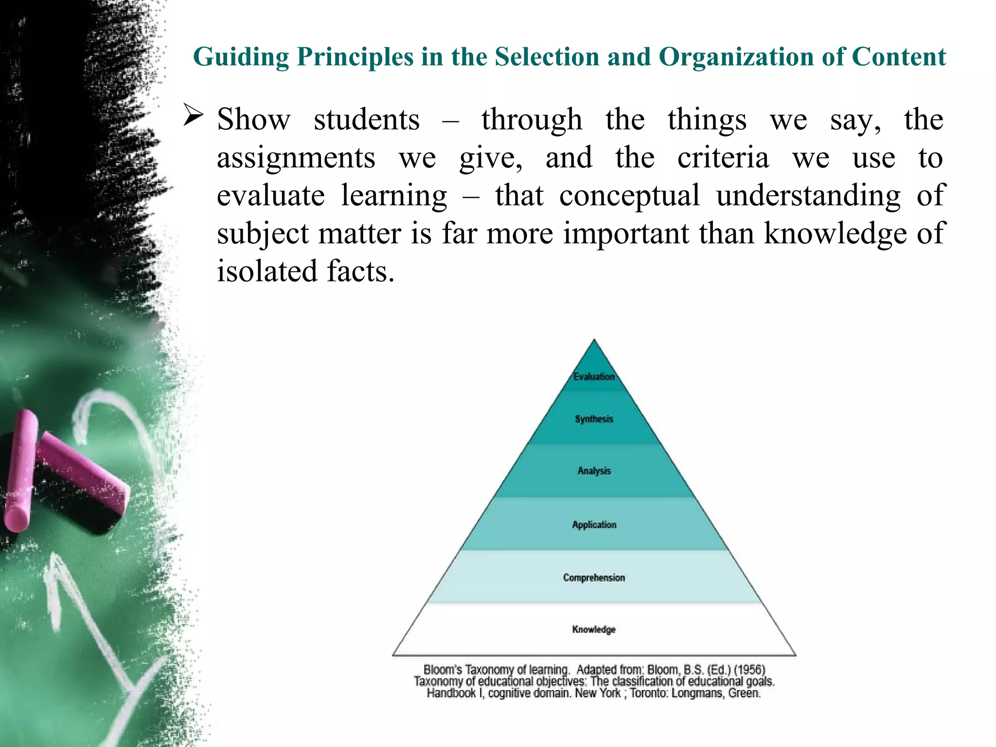 Selection and Organization of Content | PPT