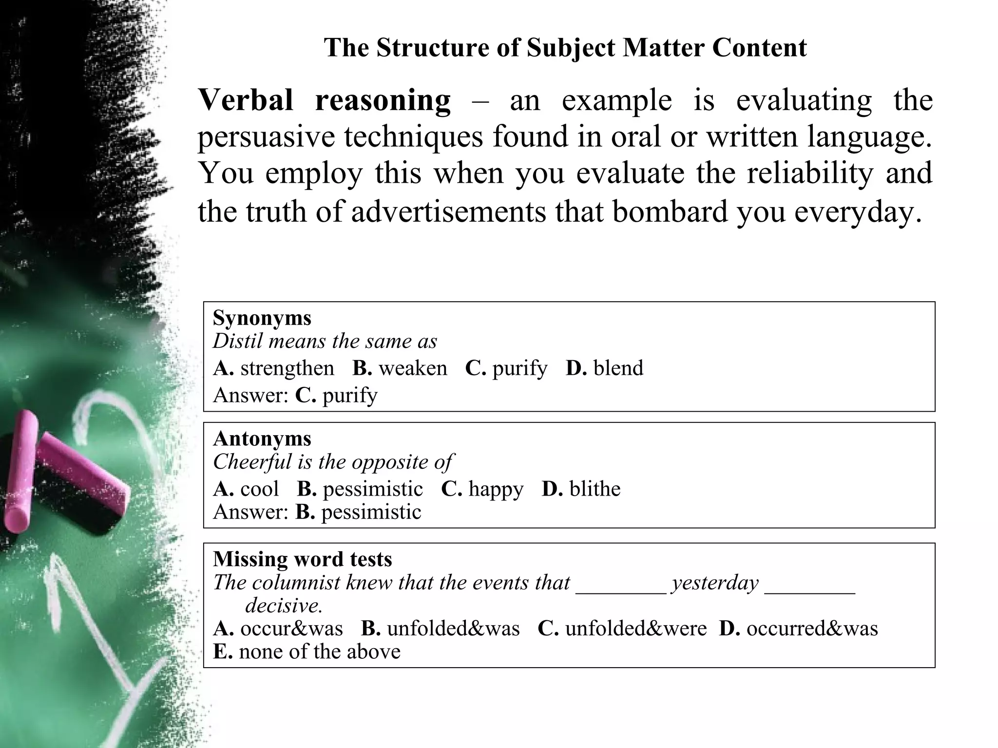 Selection and Organization of Content | PPT