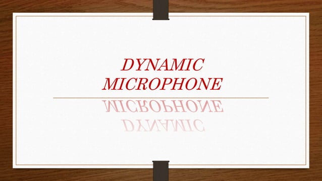 Selection and placement of microphones ppt | PPT