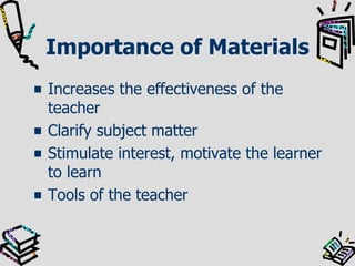Selection and preparation of instructional materials | PPTX