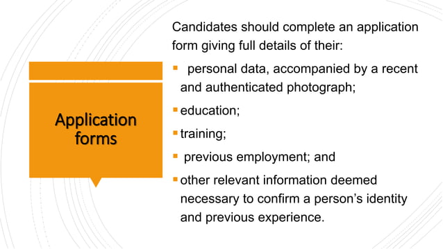 Selection and screening | PPTX