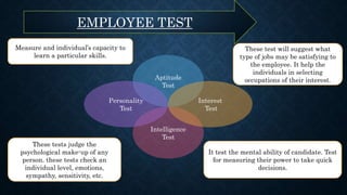 Selection and test interviews | PPTX