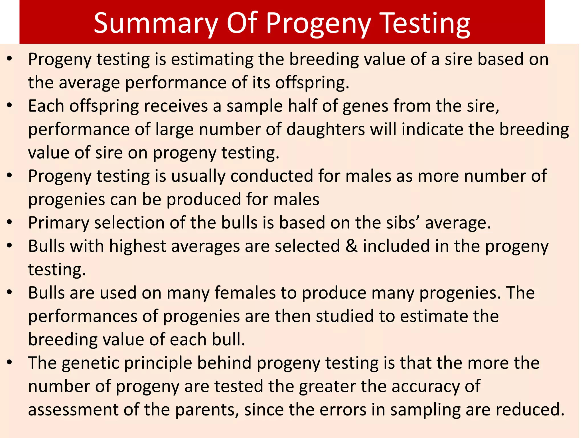 Progeny testing | PPTX