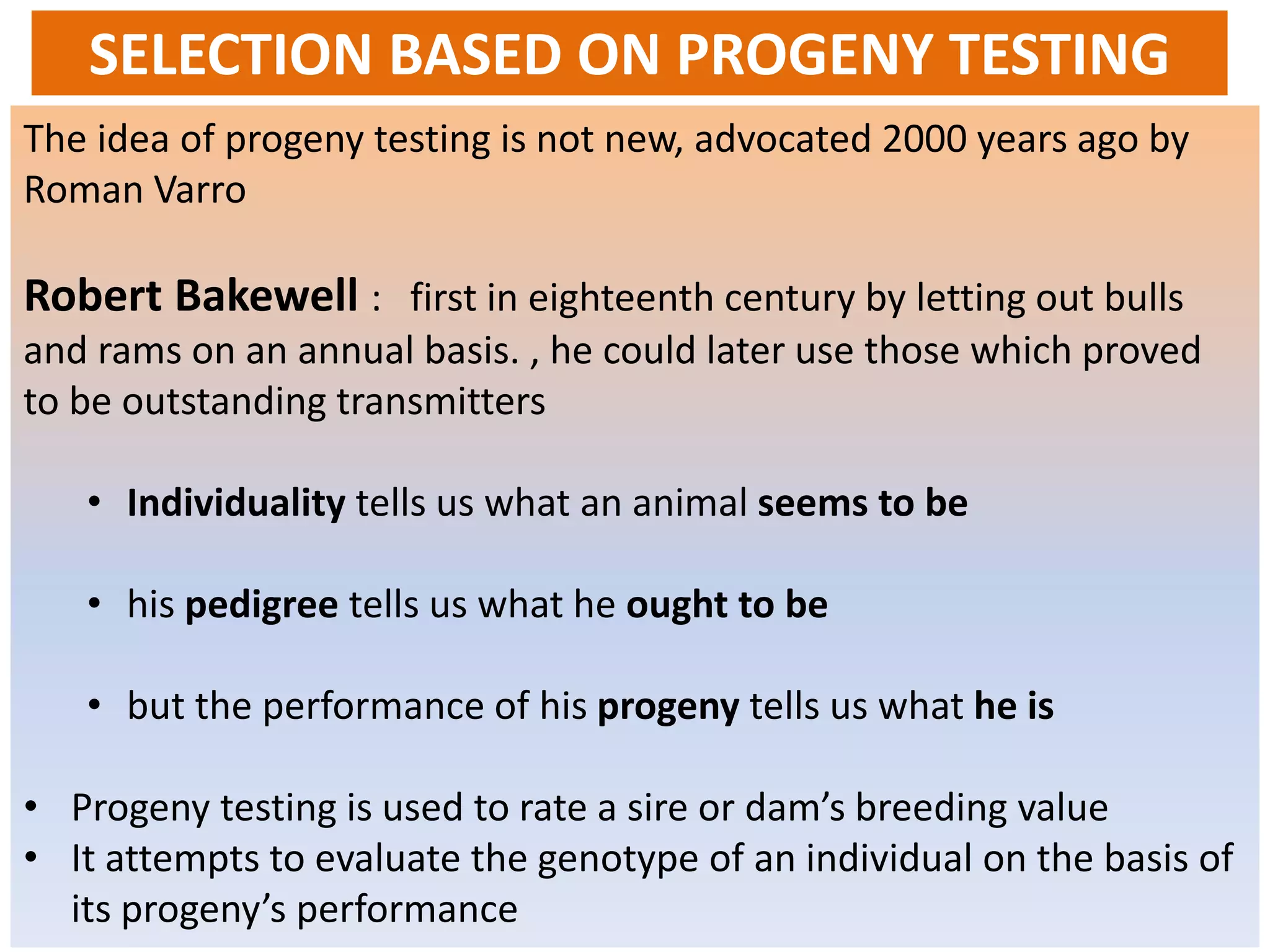 Progeny testing | PPTX