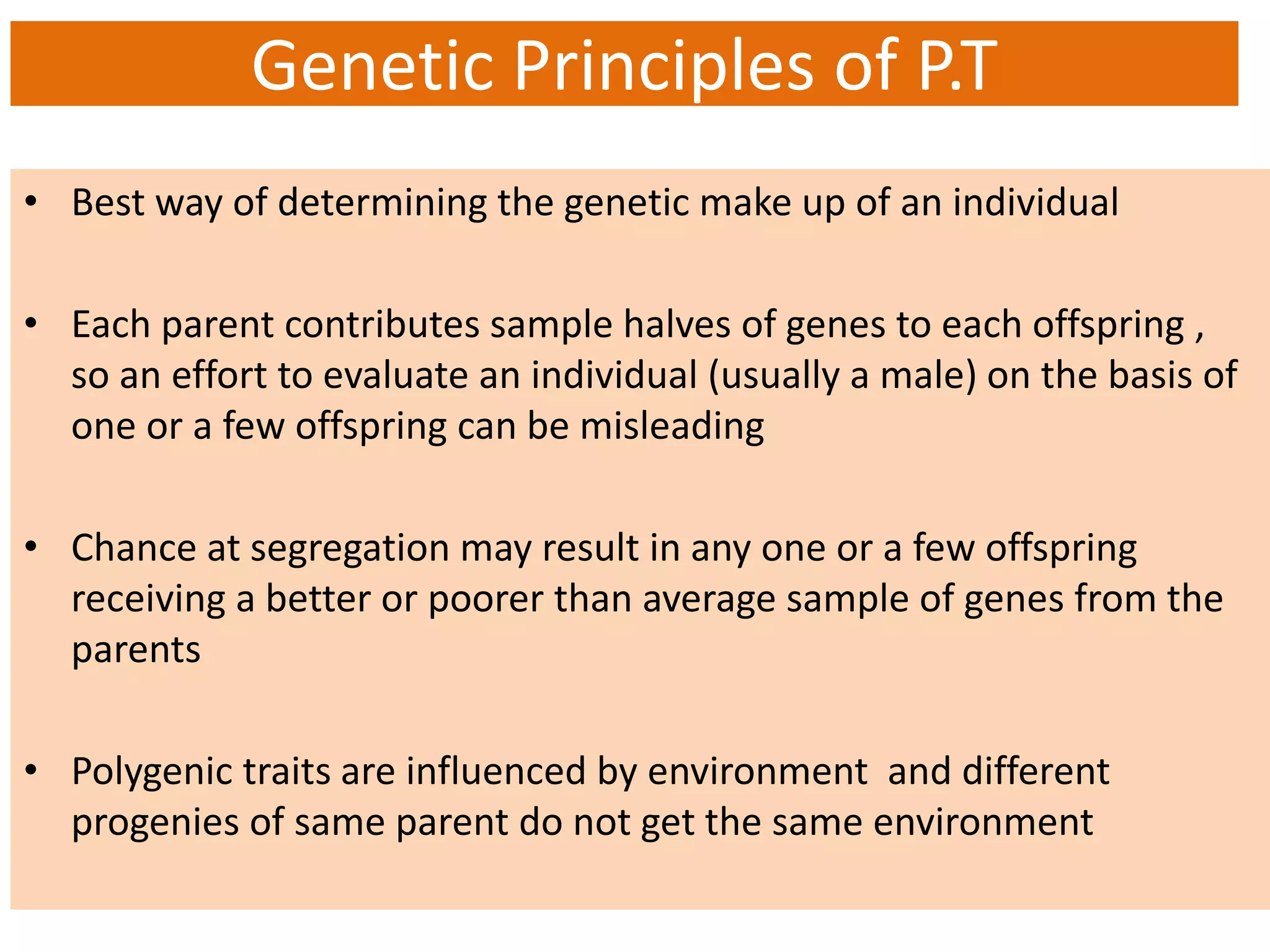 Progeny testing | PPTX