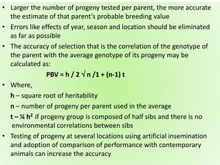 Progeny testing | PPTX