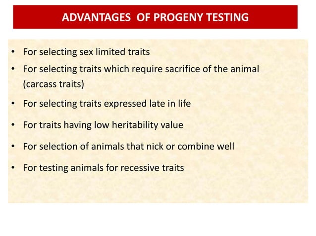 Progeny testing | PPTX