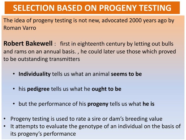 Progeny testing | PPTX