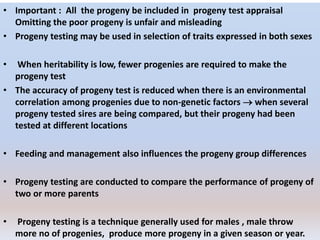 Progeny testing | PPTX