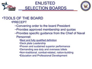 Selection Boards Advancements Brief Rev2011npc | PPT