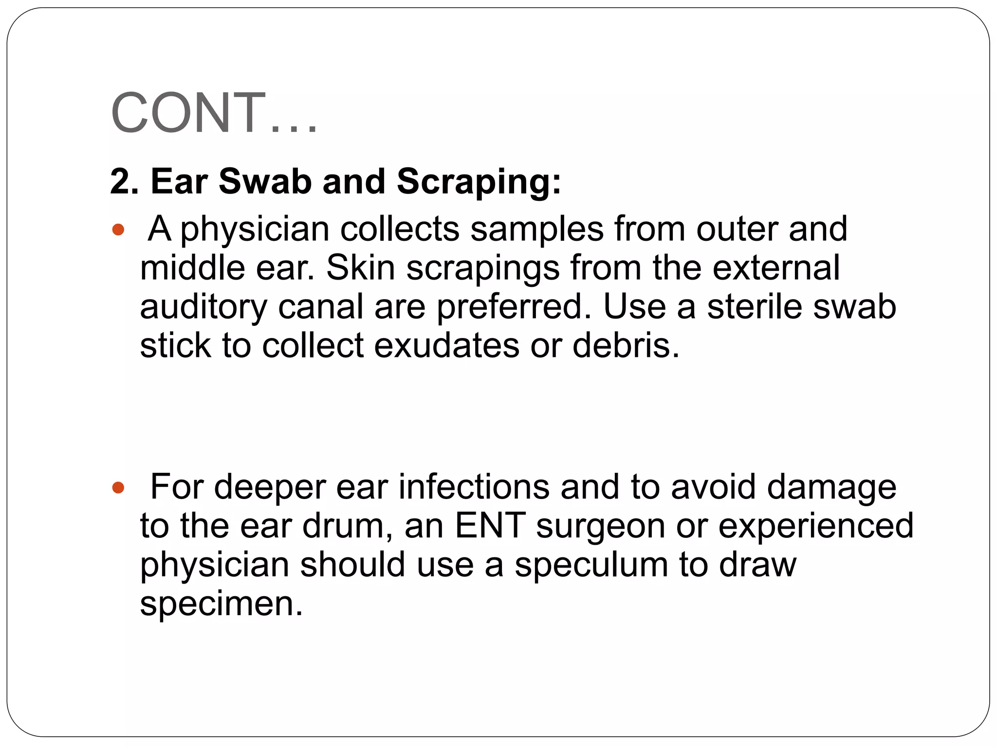 Selection ,collection, transportation and processing of mycology ...