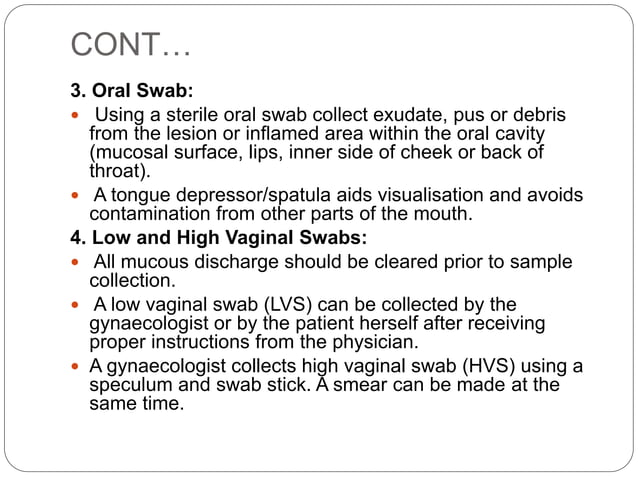 Selection ,collection, transportation and processing of mycology ...