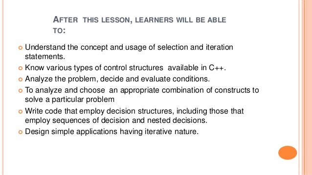 Introduction To Selection Control Structures In C