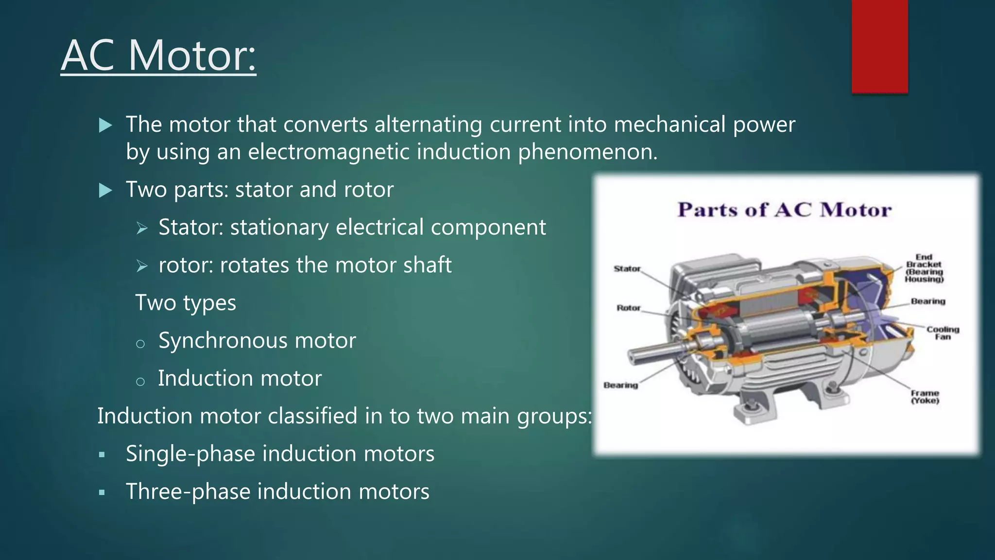Selection criteria of motors for various applications | PPTX