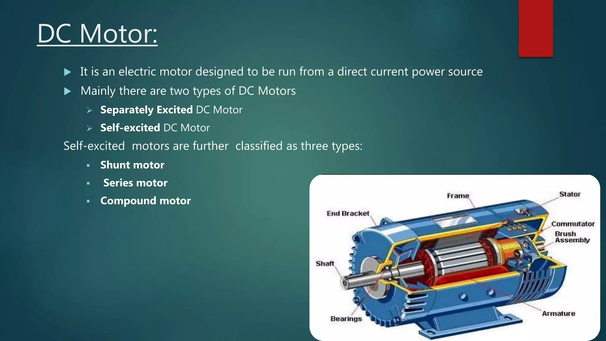 Selection criteria of motors for various applications | PPTX