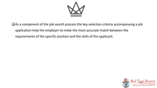 Selection Criteria Tips | PPTX