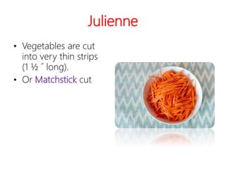 Selection and Cuts of Vegetables | PPTX