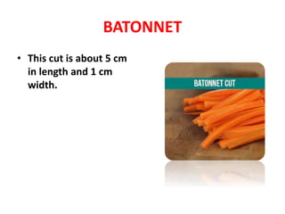 Selection and Cuts of Vegetables | PPTX