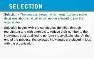 Selection - Traditional and Modern Trends | PPT