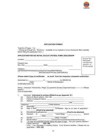 Selection guidelines for_petrol_diesel_retail_6_sep_11 | PDF