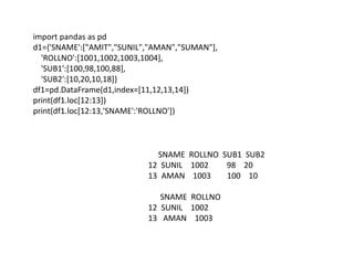 Selection LOC,iloc,head tail.pptx