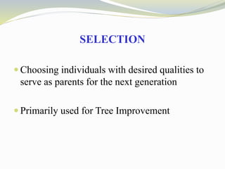 Selection methods in forestry | PPTX