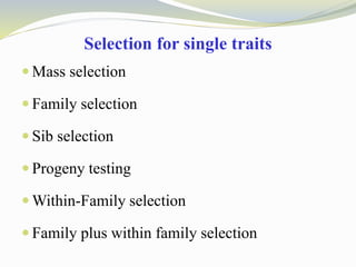 Selection methods in forestry | PPTX
