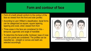 SELECTION OF ANTERIOR TEETh in complete denture | PPTX