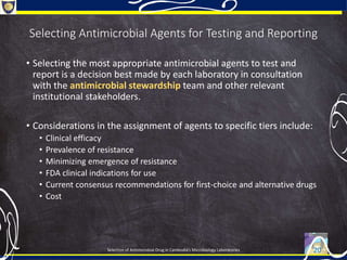 Selection of Antimicrobial Drug in Cambodia's Microbiology Laboratories ...
